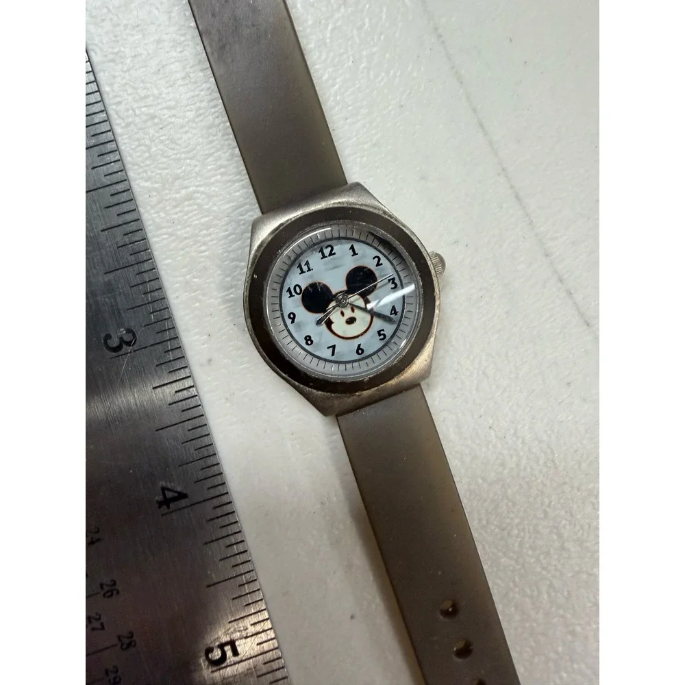 Disney | Accessories | Vintage Disney Mickey Mouse Watch Brown Rubber ...